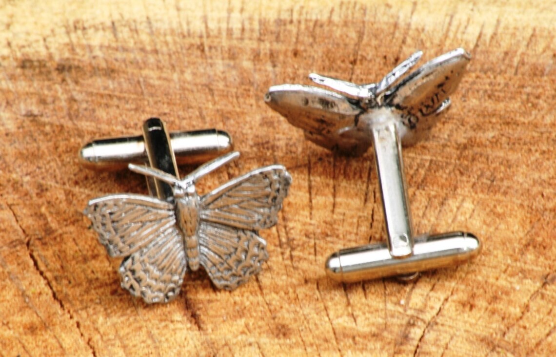Butterfly Cufflinks Pewter UK Handmade Mothers Day Gift 052 - Etsy