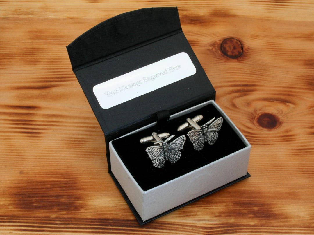 Butterfly Cufflinks Pewter UK Handmade Garden Insects Christmas Gift ...