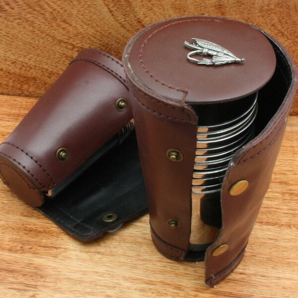 Leather Fly Reel Case - Etsy