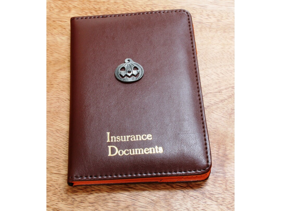 Halloween and Death Driving and Insurance Documents Holder Pumpkin Fall ...