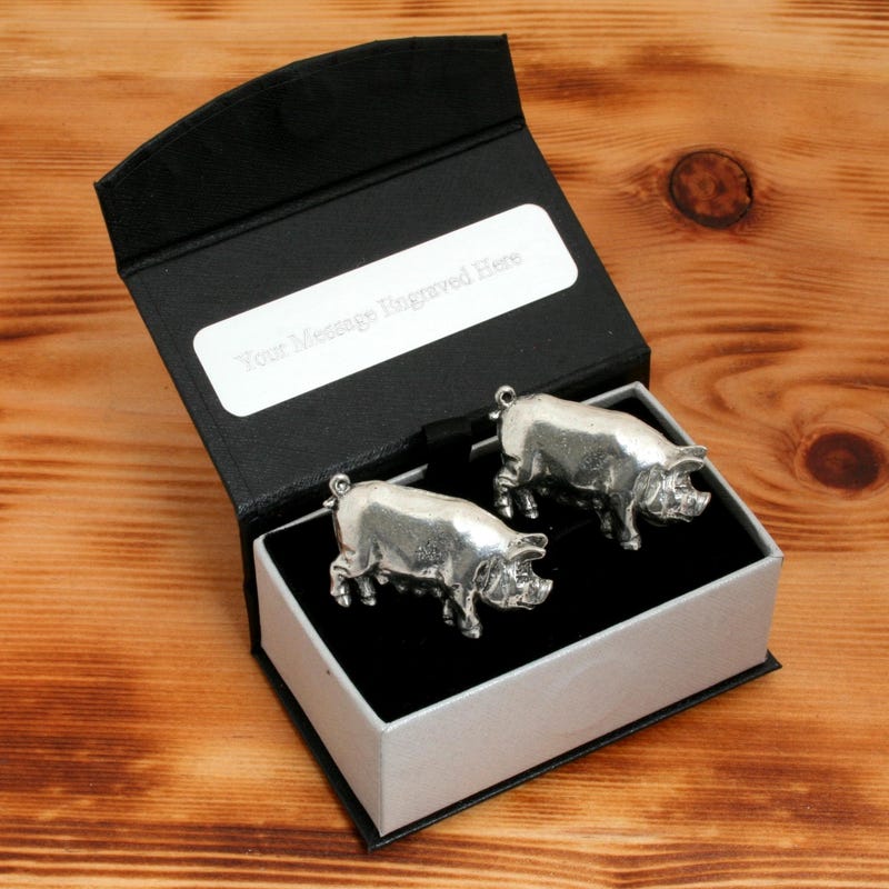 Pig Cufflinks - Etsy Canada