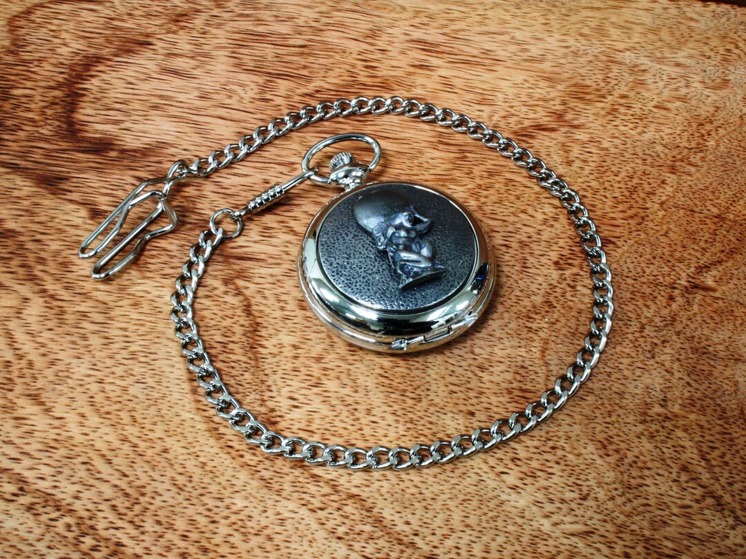 Mythology & Fantasy Pocket Watch and Chain Pewter Fronted Quartz ...