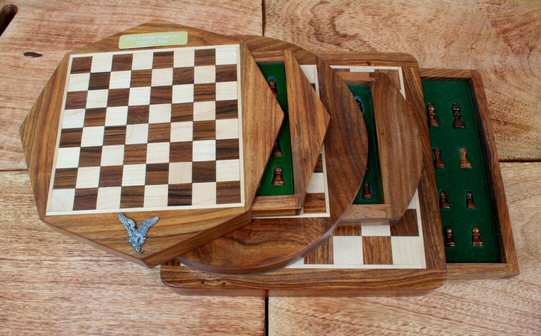 Birds of Prey Chess Set Square, Octagonal or Round Magnetic Board With ...