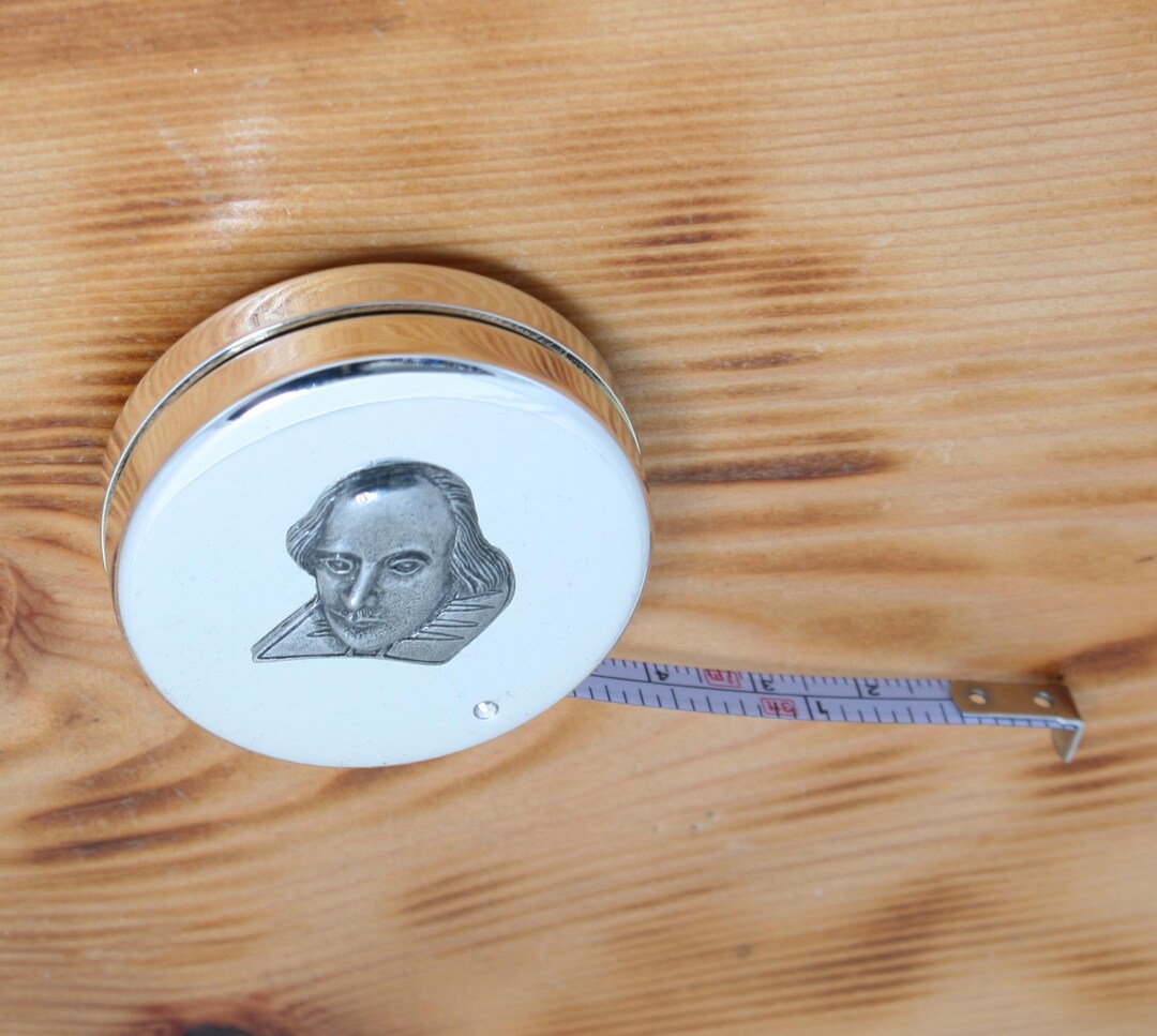 Shakespeare Silver Plated 1 Meter Tape Measure Free Engraving Macbeth ...