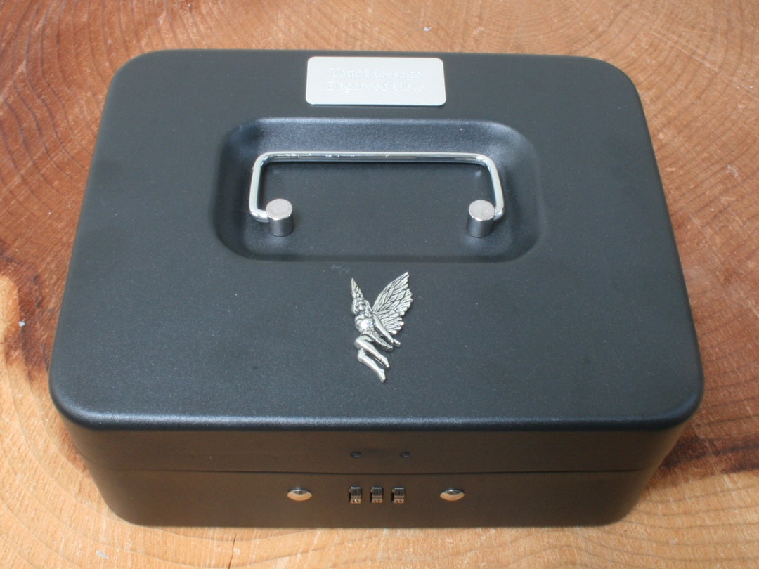 Angels and Fairy's Money Box Combination Cash Float Safe Removable Tray ...