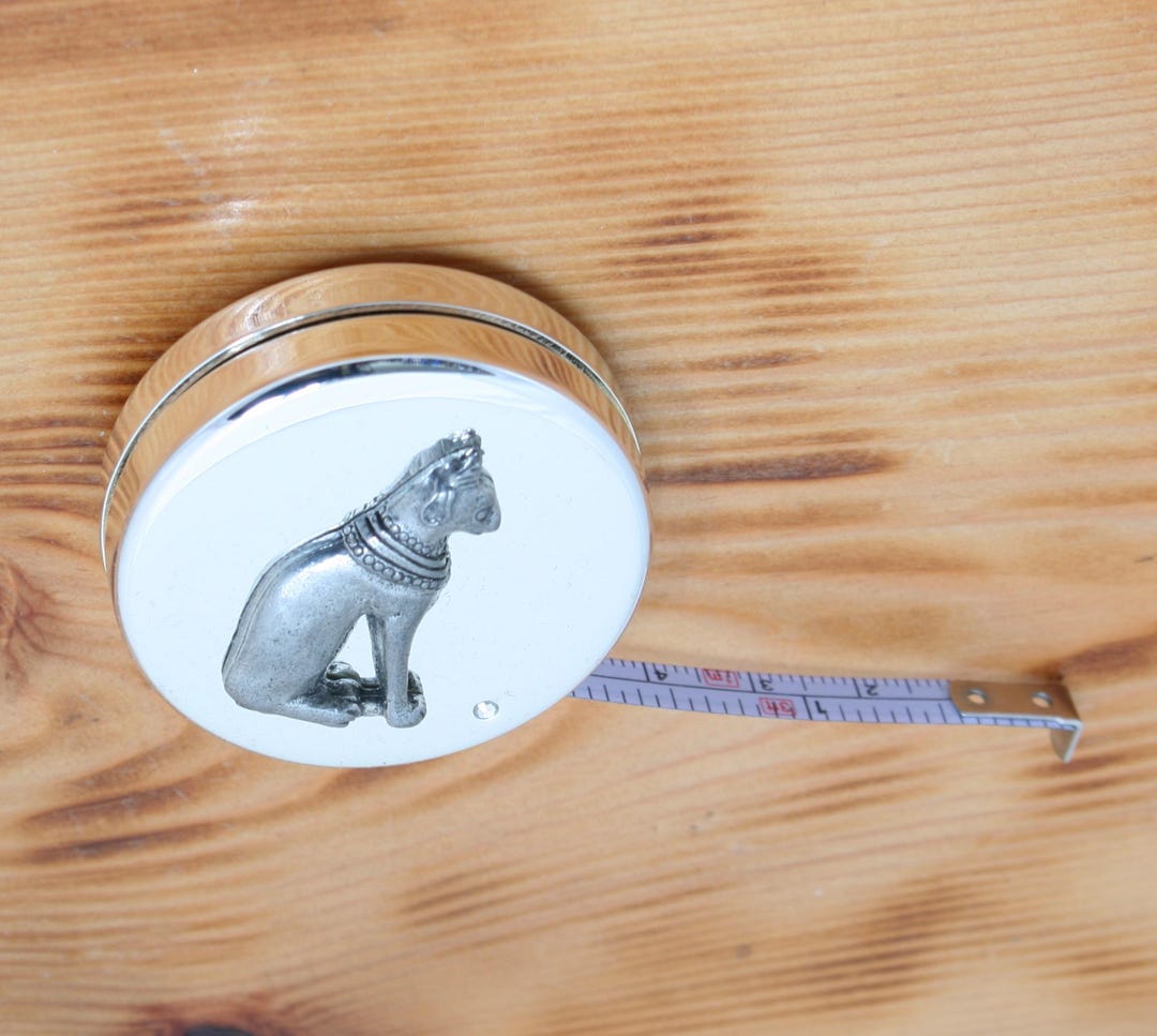Egyptians Silver Plated 1 Meter Tape Measure Free Engraving Cat Pharaoh ...
