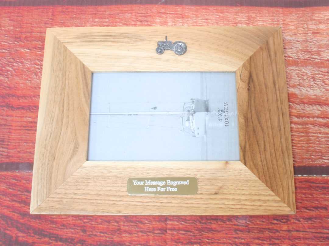 Tractor Wooden Photo Picture Frame Birthday Gift Landscape or Portrait ...