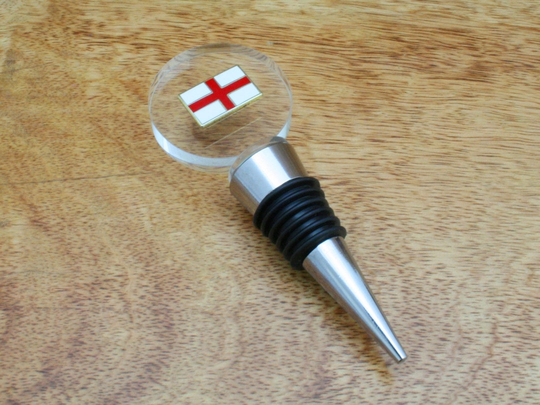 Flags of the World Wine Stopper Glass and Steel Whiskey Bottle Stopper ...