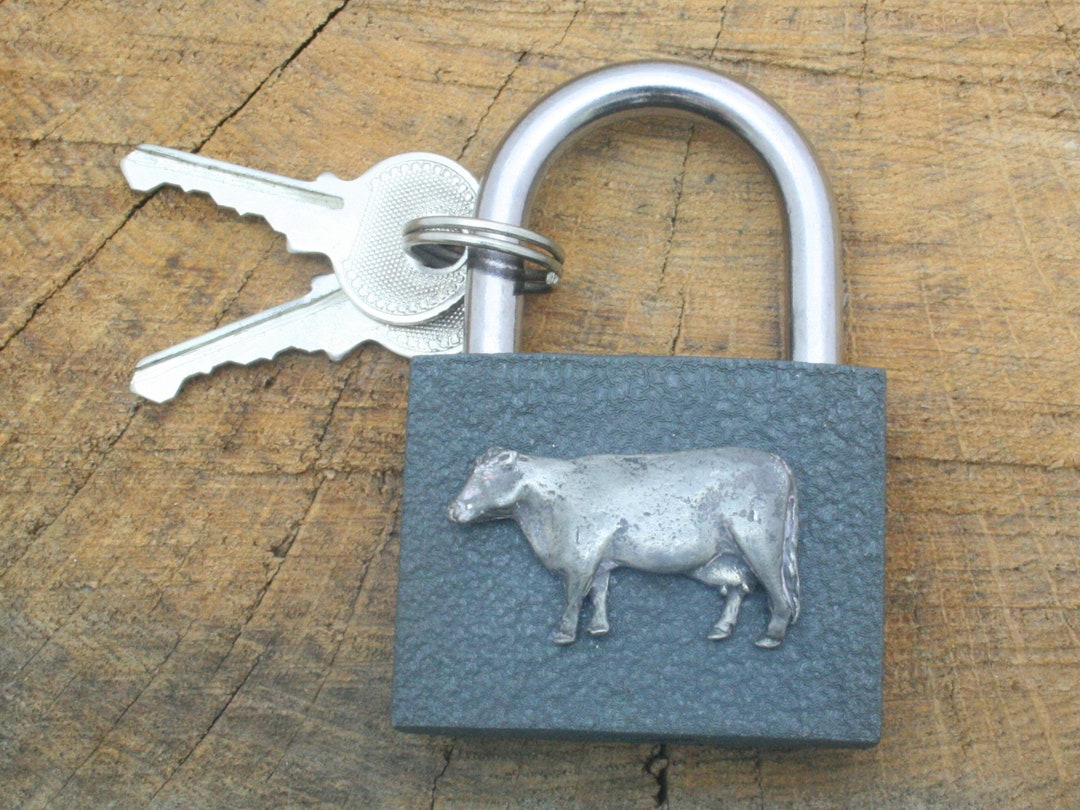 Farmyard Animals Padlock Love Lock Wedding Anniversary Couple Bridge ...