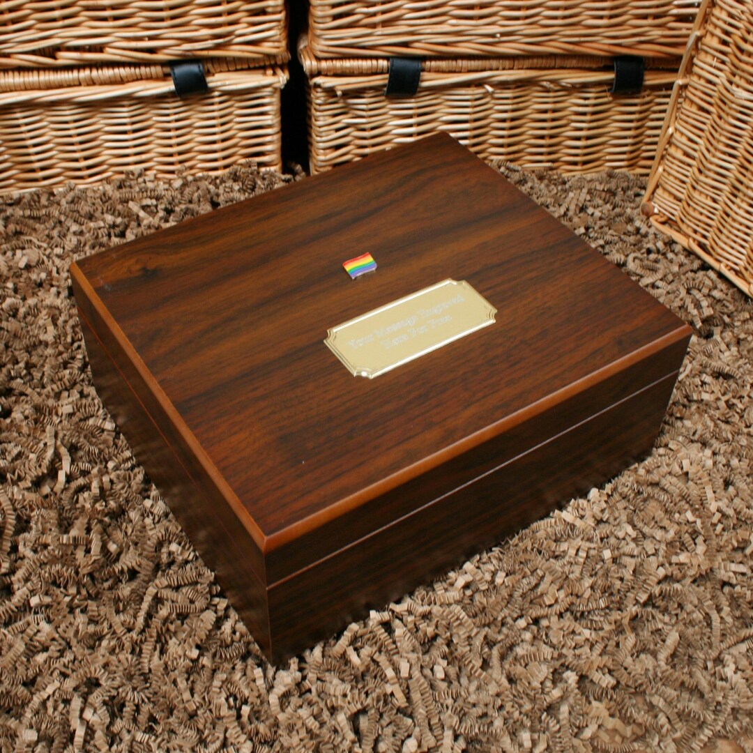 Pride Wooden Cigar Humidor Storage Box Personalised LGBT BLM Bisexual ...