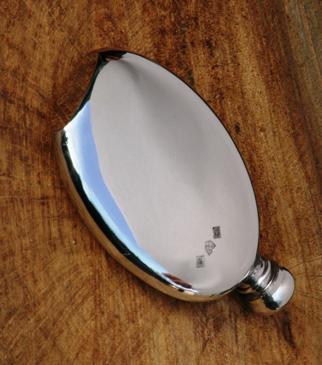 English Pewter Clam 3oz Hip Flask Personalised Father's Day Gift ...