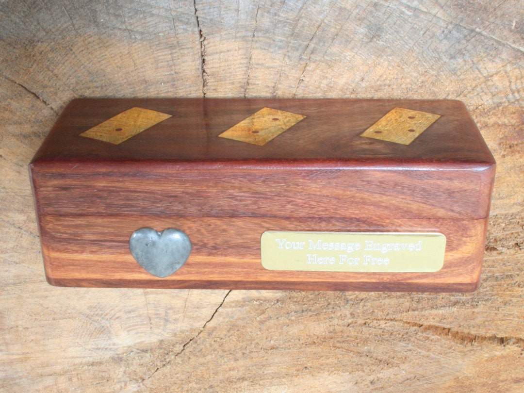 Famous Symbols Dominoes Wood With Brass Inlays in Wooden Presentation ...