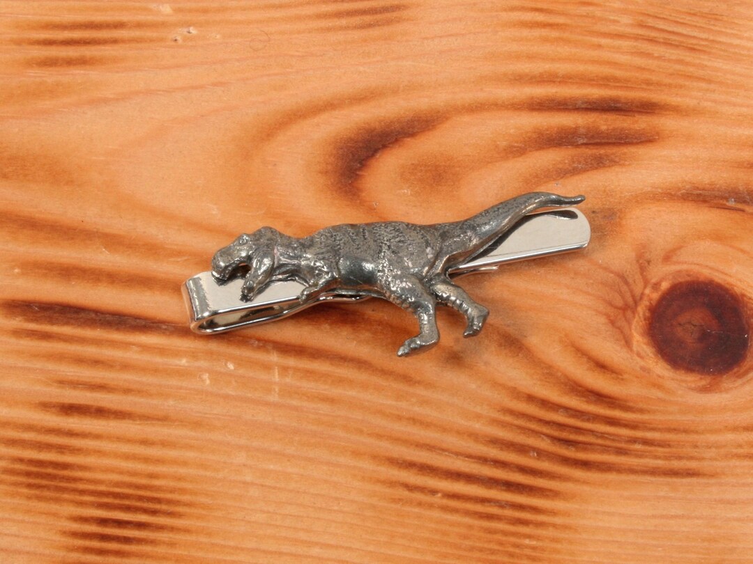 T-rex Whole Tie Clip Tack Slide UK Handmade Dinosaur Father's Day Gift ...