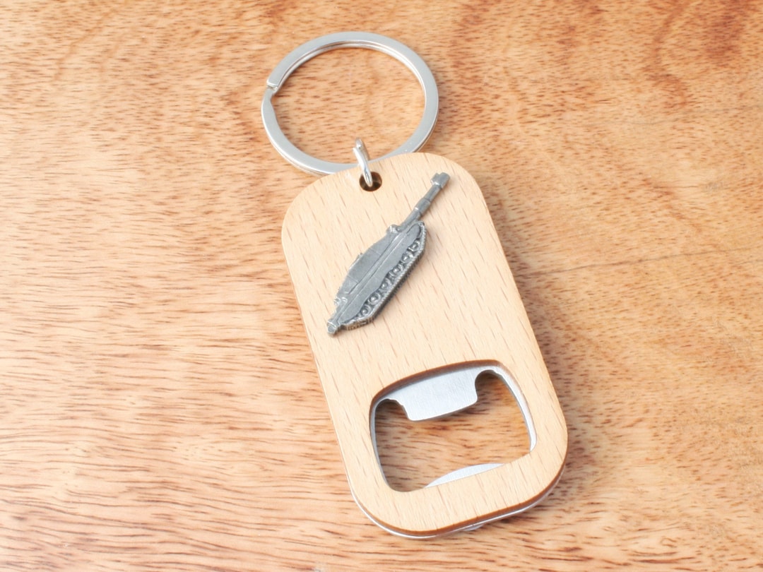 Army Tanks Keyring Bottle Opener Wooden Stainless Steel Key Chain ...