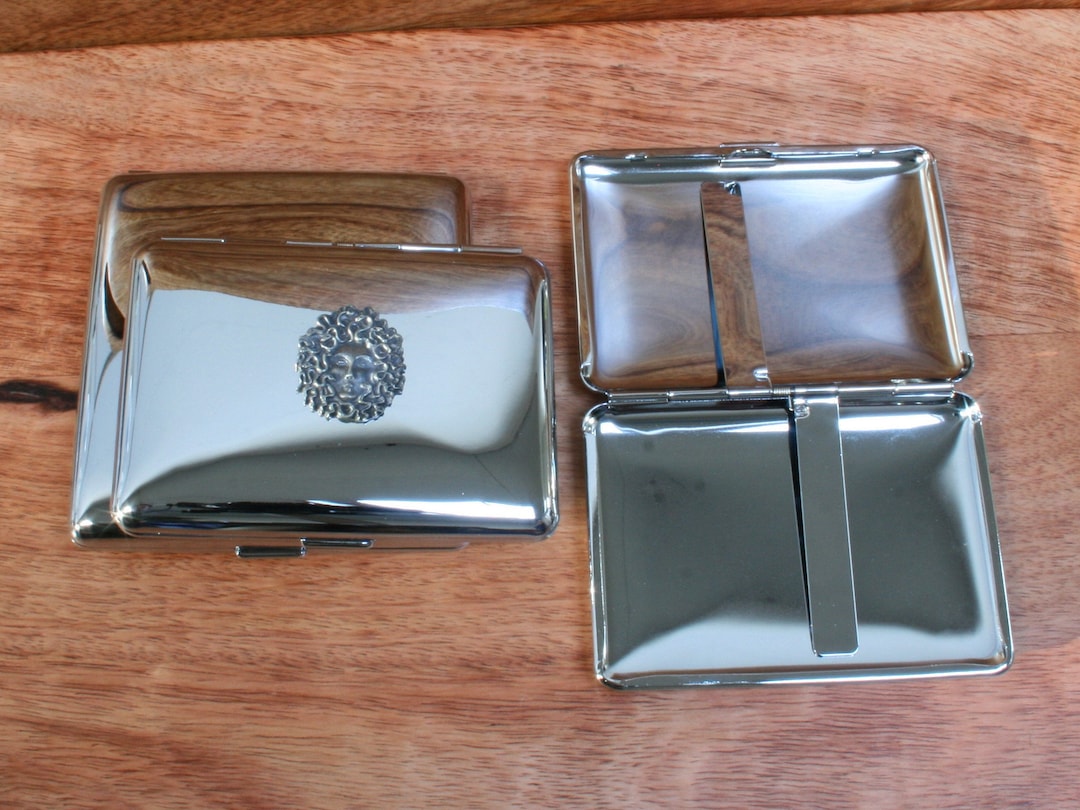 Greek Mythology Cigarette Tin Chrome Plated Steel Medium or Large ...