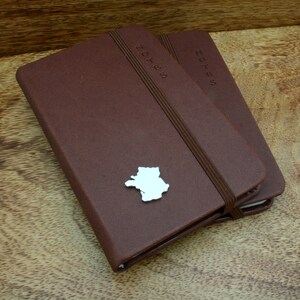 Country Outlines Pair of A5 or A6 Notebooks Black, Brown, Grey or Blue ...