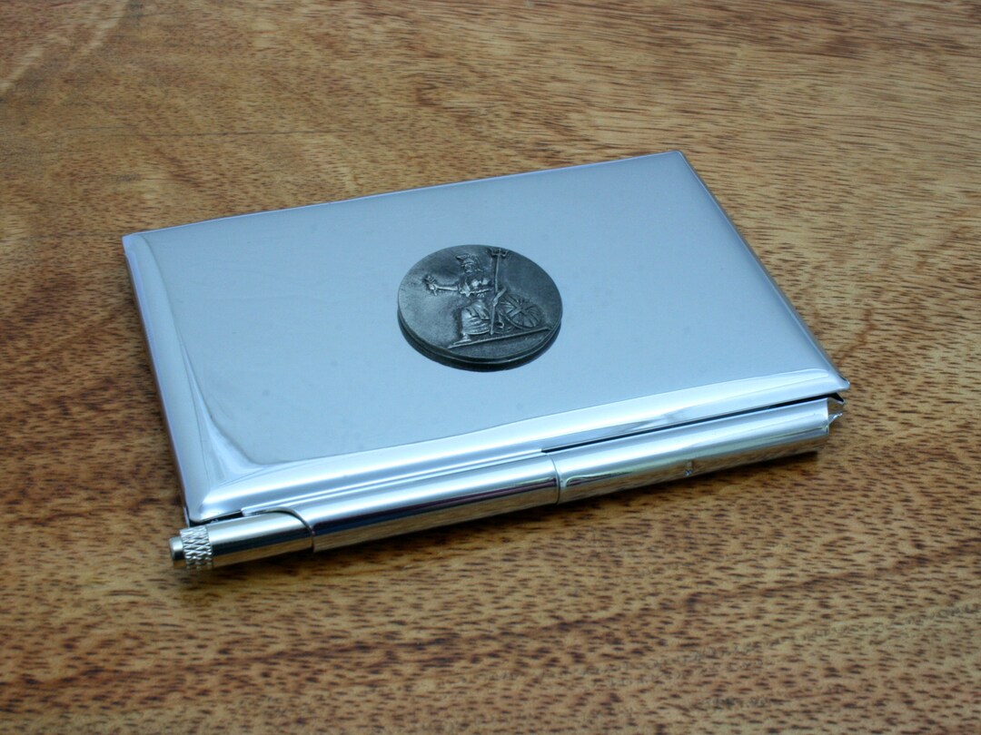 Historical Symbols Metal Notepad Memo Card Holder With Personalised ...