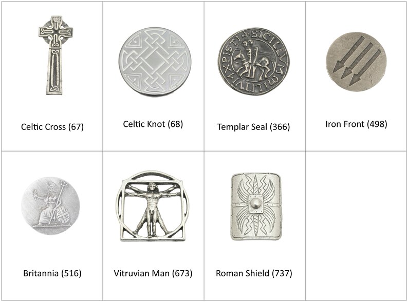 Historical Symbols Dominoes Wood With Brass Inlays in Wooden ...