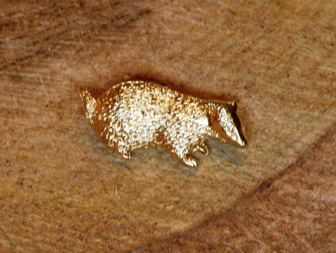 Emblema de tejón, regalo del día del padre, Pin de peltre chapado en ...