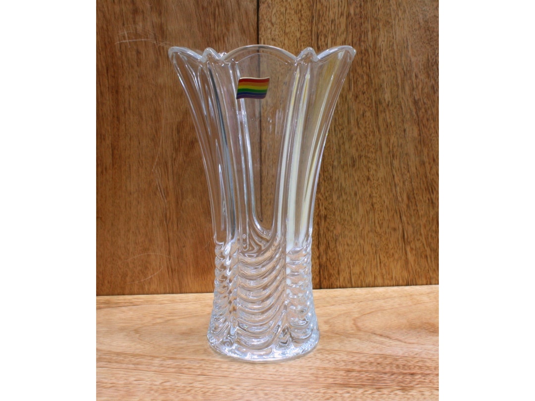 Pride Table Flower Vase Fluted Cut Crystal Glass Vase LGBT BLM Bisexual ...