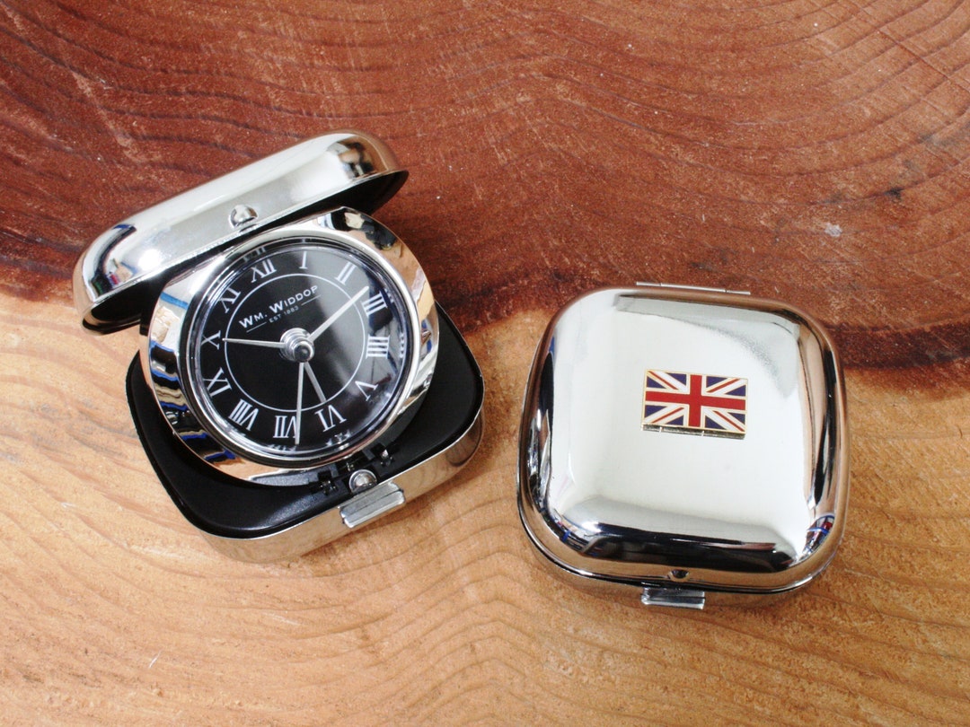 Flags of the World Flip up Alarm Clock Portable Quartz Movement Union ...