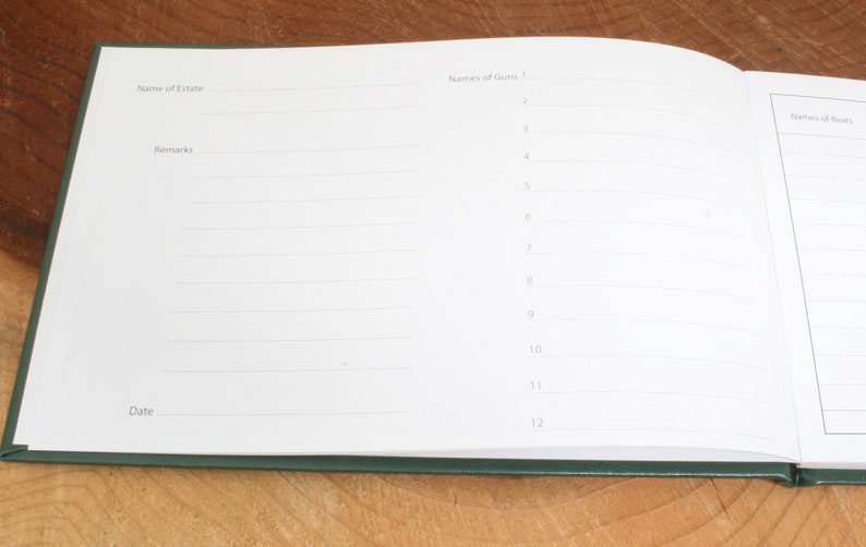 Personalised Game Bird Record Book Register Custom Shooting | Etsy