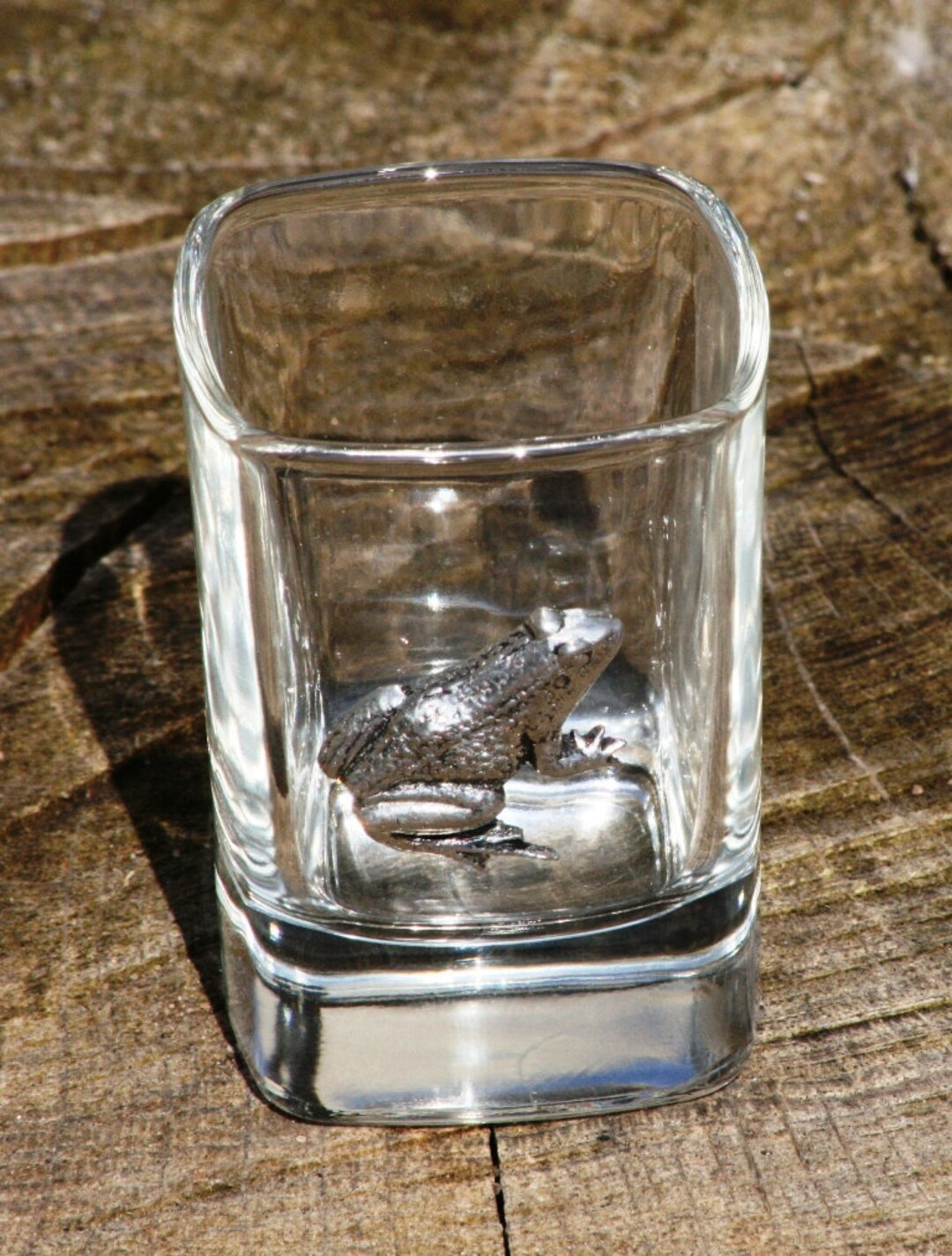 Pair of Frog Shot Glasses Crystal With Pewter Motifs 146 Sg - Etsy