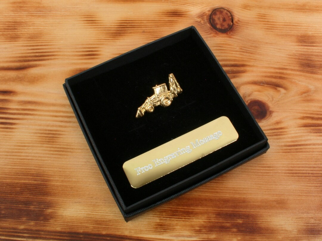Digger Gold Plated Pin Lapel Badge Builder Construction Birthday Gift ...