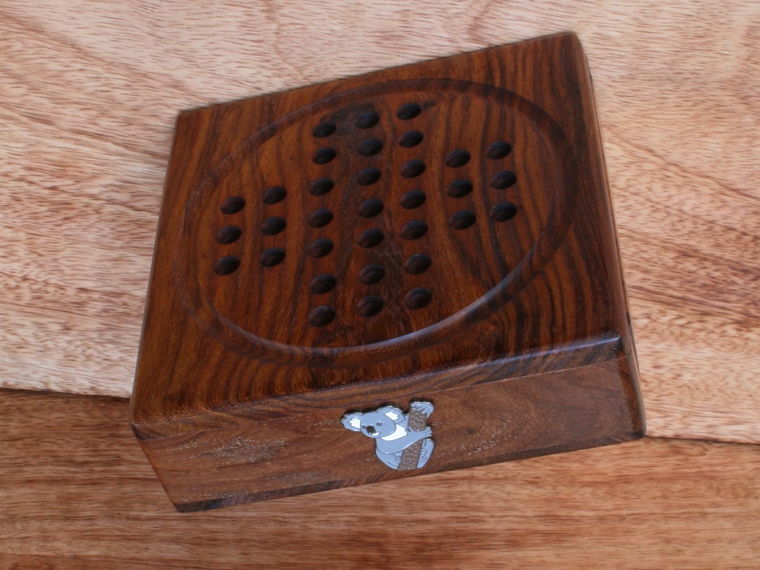 Australian Symbols Wooden Solitaire Set With Steel Balls Personalised ...