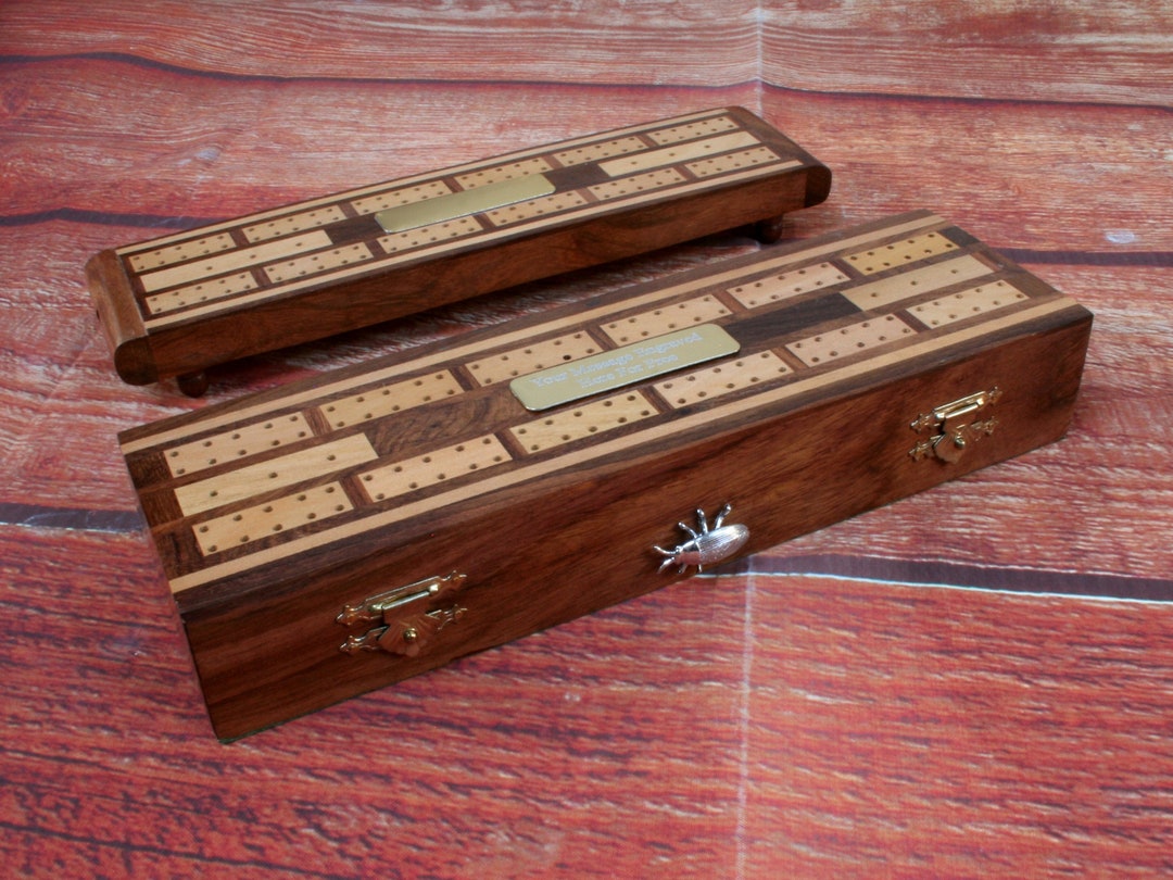 Egyptians Cribbage Board Wooden Two Sizes Crib League Personalised Free ...