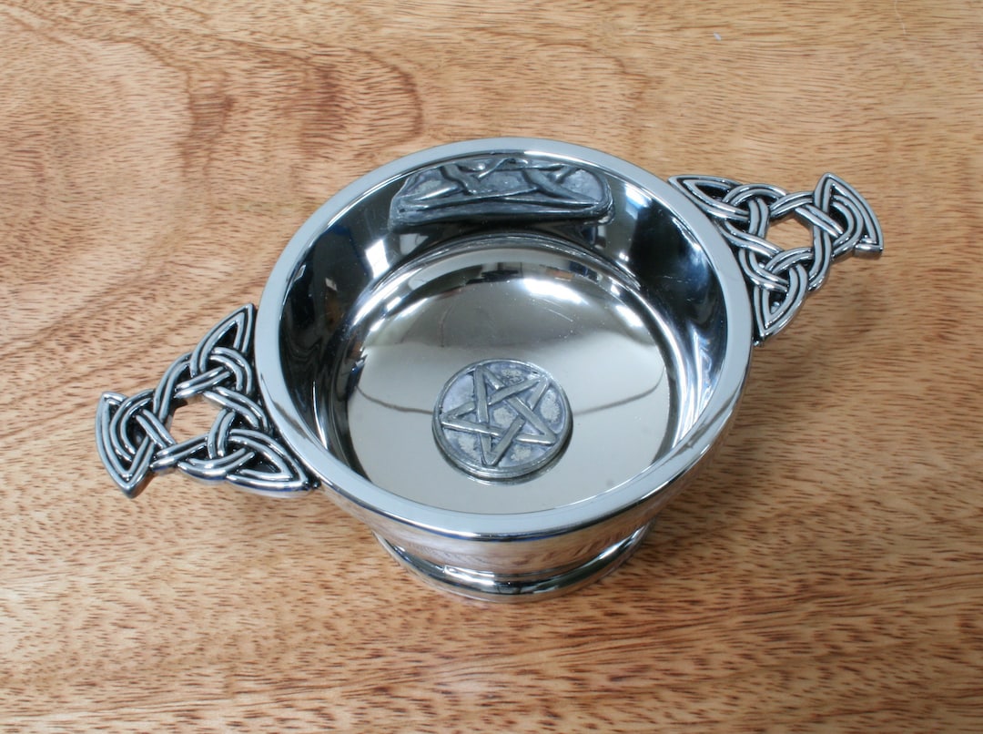 Historical Symbols Quaich Pewter Cup Drinking Bowl Christening Wedding ...