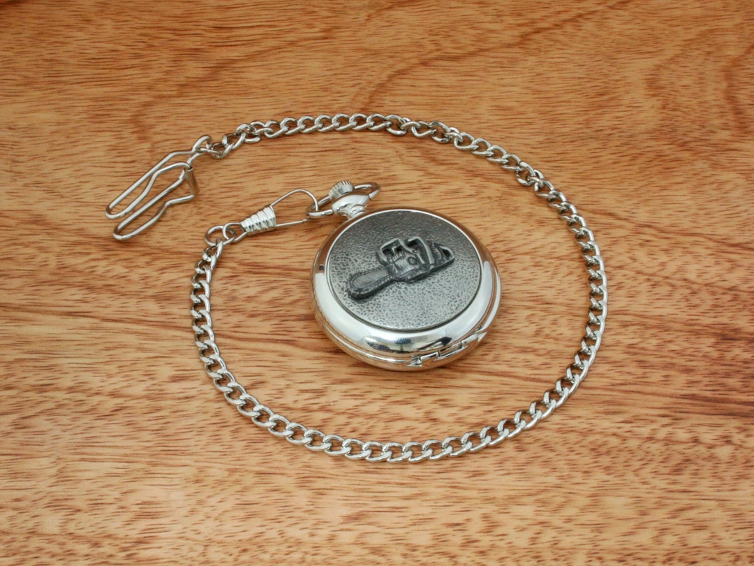 Canadian Icons Pocket Watch and Chain Pewter Fronted Quartz ...