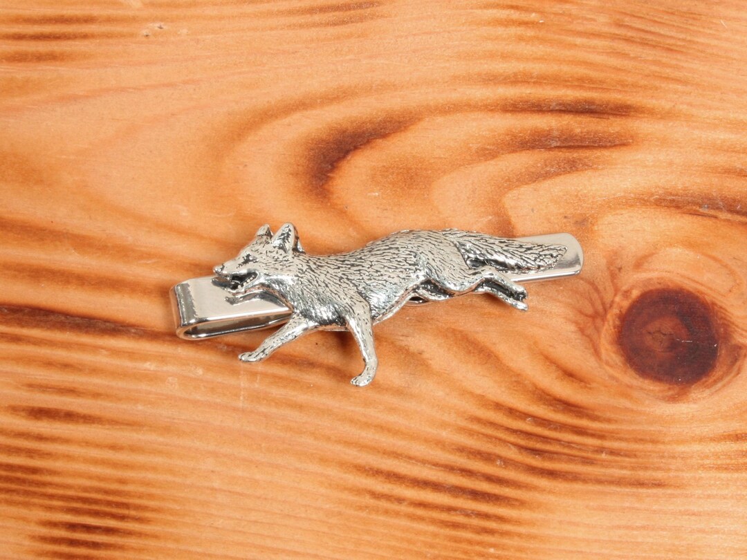 Fox Tie Clip Tack Slide UK Pewter Hunting Father's Day Gift 142 Ti - Etsy