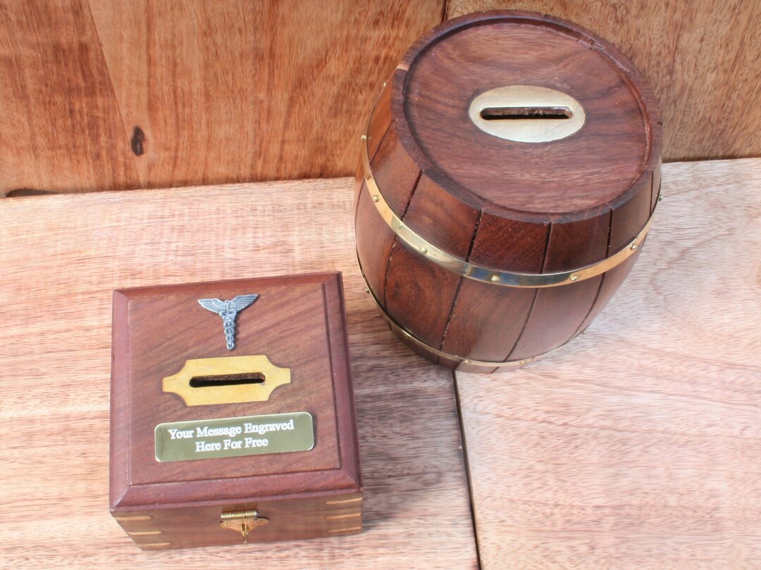 Greek Mythology Wooden Money Box Chest or Money Barrel With ...
