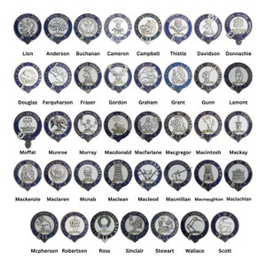 Clan Crests Chess Set Square, Octagonal or Round Magnetic Board With ...