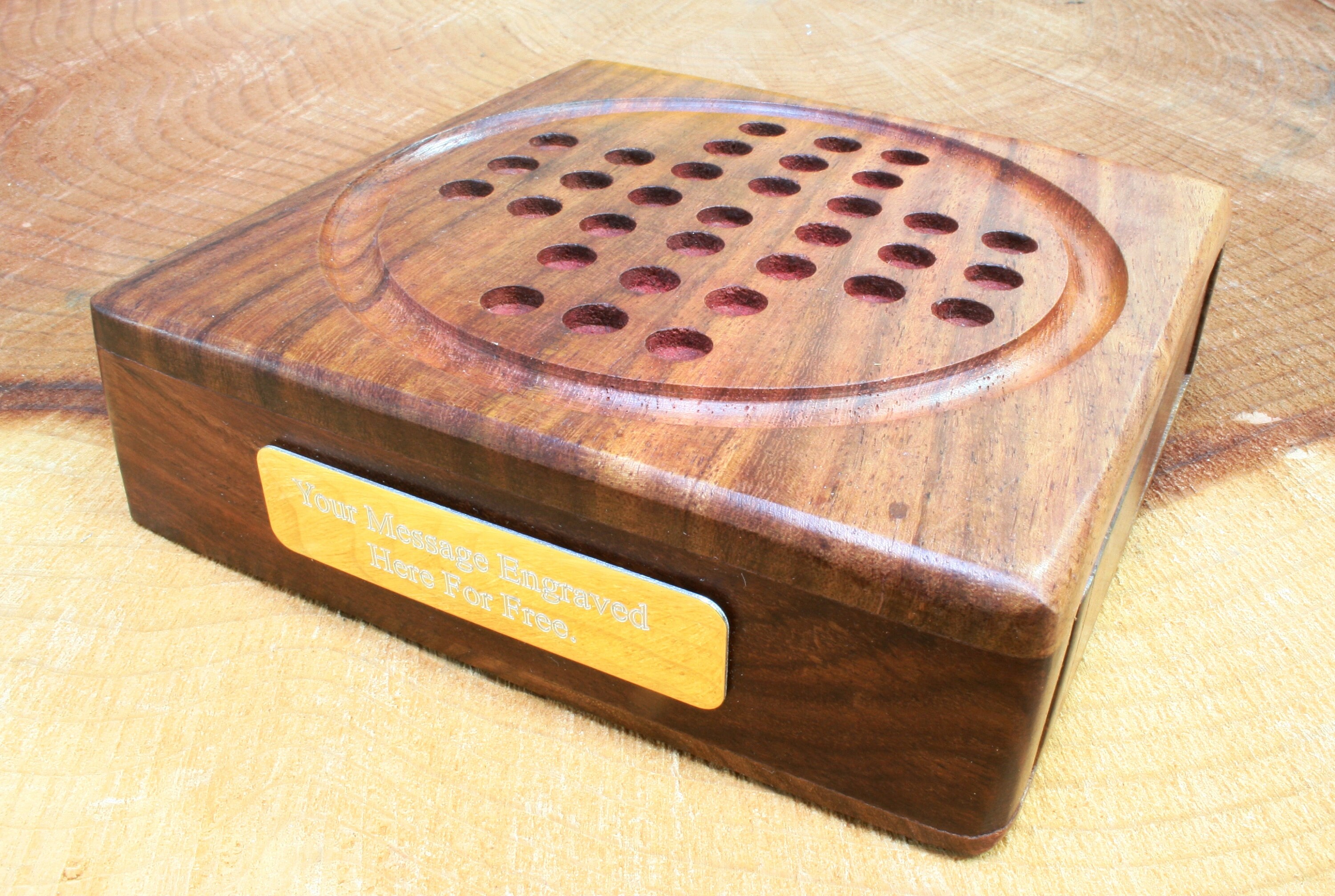 Wooden Solitaire Set With Steel Balls Ideal Home Pub Christmas Gift ...