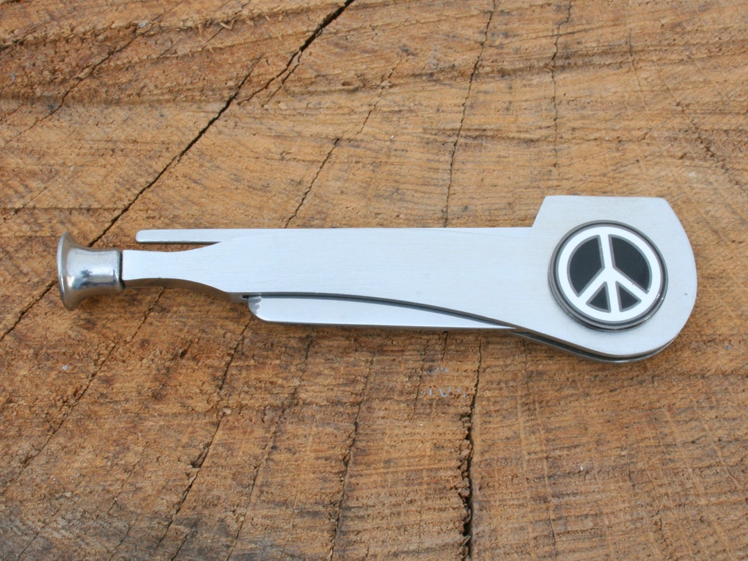 Peace Symbol Smokers Pipe Tamper Tool With Bowl Scraper Personalised ...