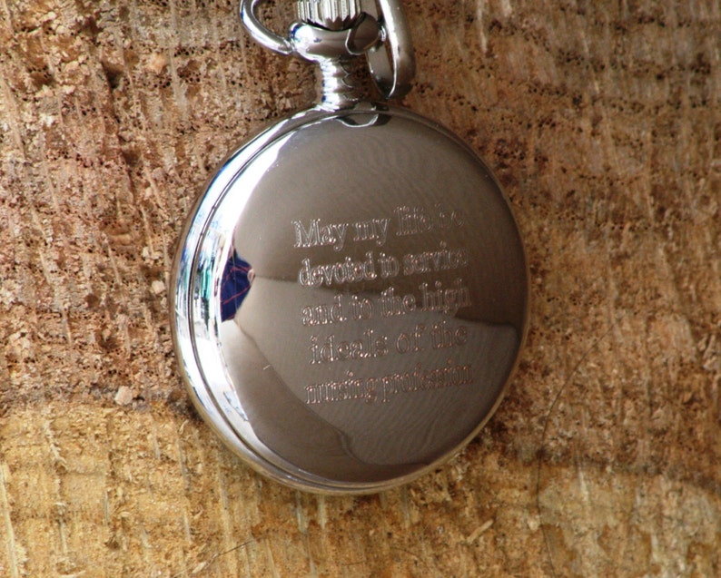 Nurses Fob Watch Personalised Name Plate With Nurses Oath - Etsy