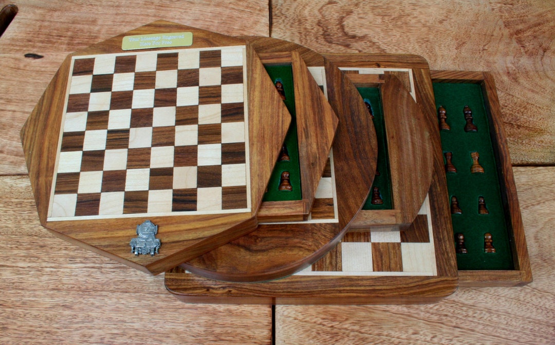 Trains and Railways Chess Set Square, Octagonal or Round Magnetic Board ...