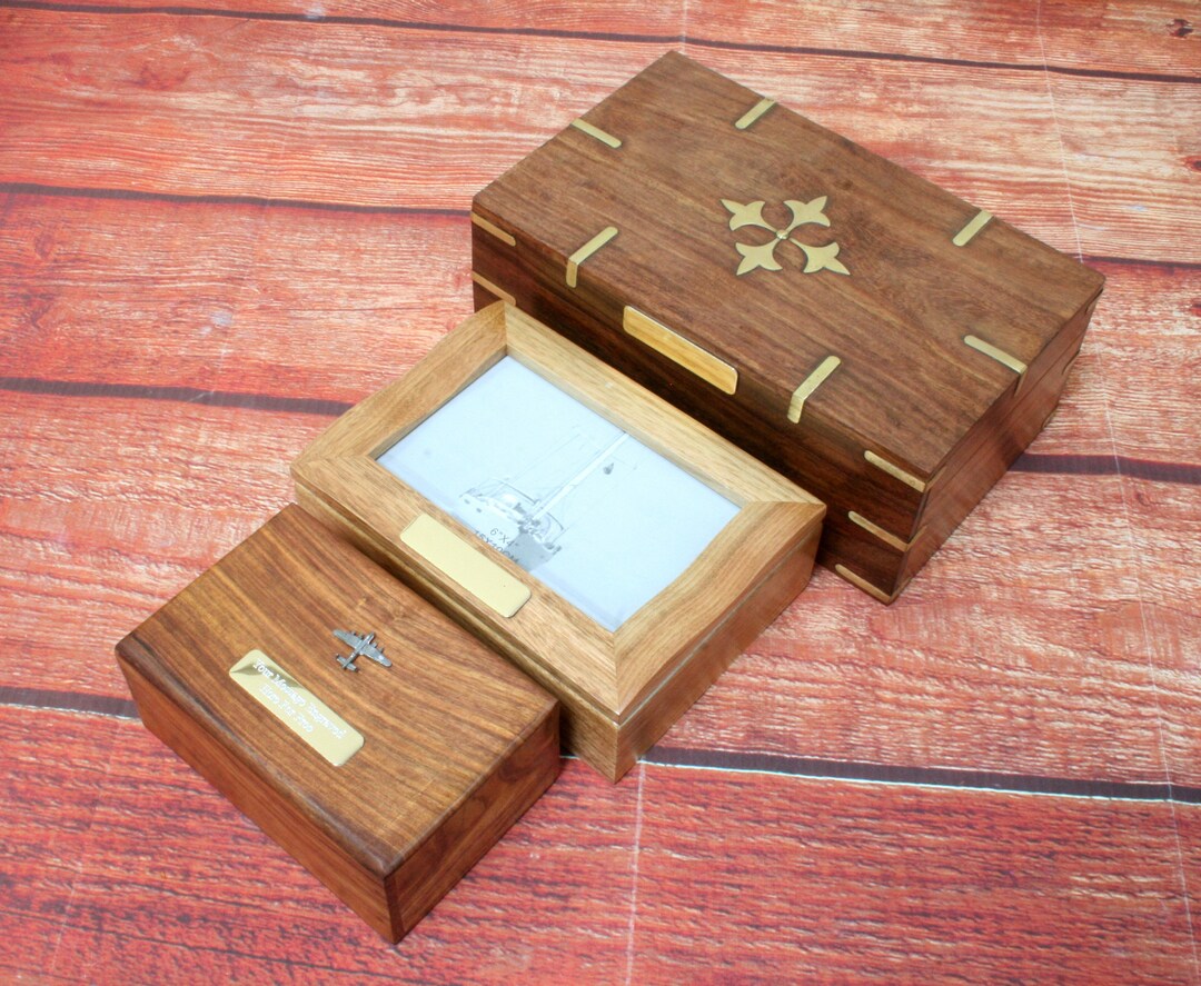 Airplanes Wooden Jewellery Memory Keepsake Boxes With Personalised Free ...
