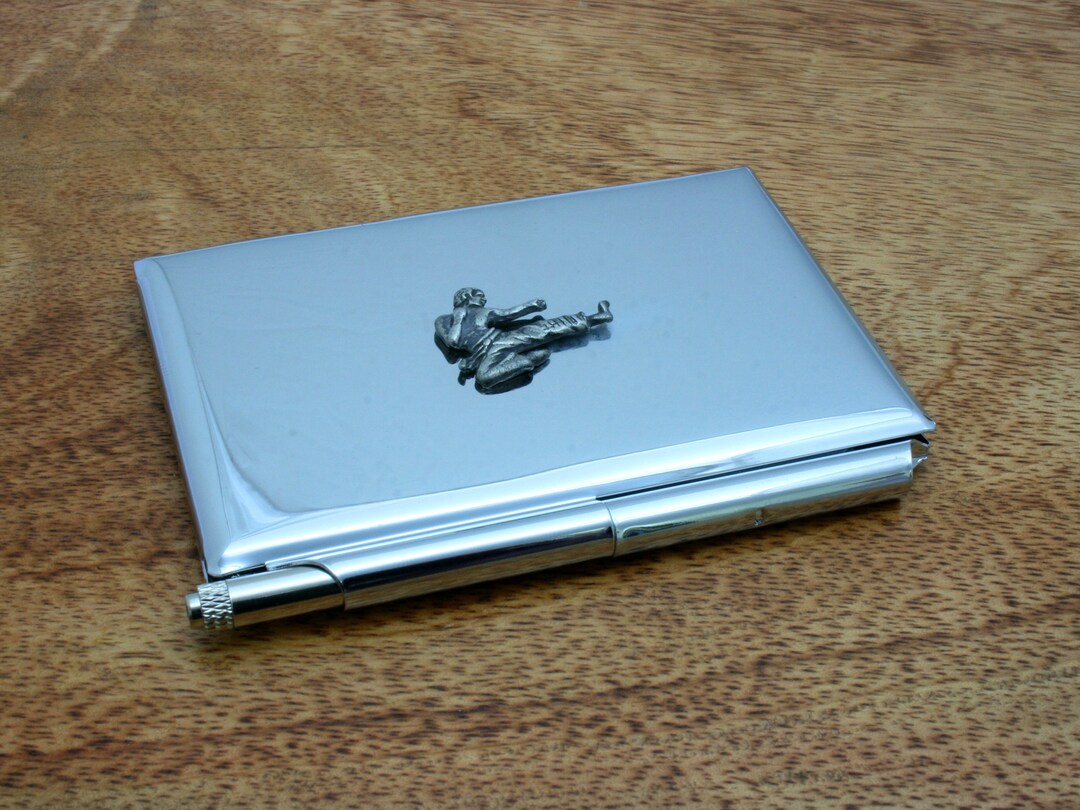 Martial Arts Metal Notepad Memo Card Holder With Personalised Free ...