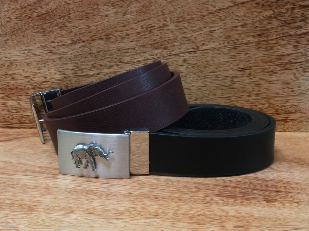 Safari Animals Adjustable Leather Belt and Buckle Set in a Birthday ...