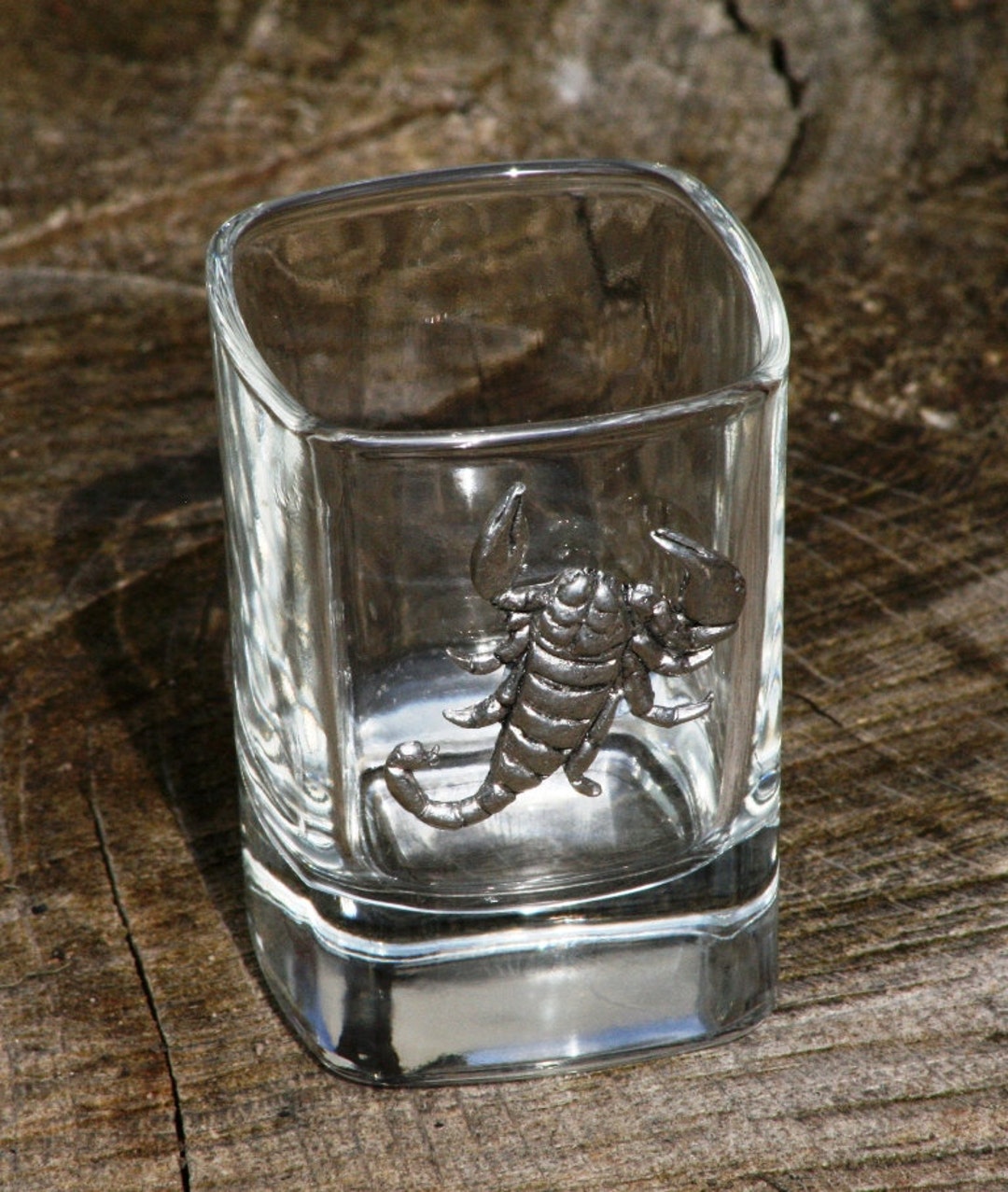 Pair of Scorpion Shot Glasses Crystal With Pewter Motifs 315 Sg - Etsy