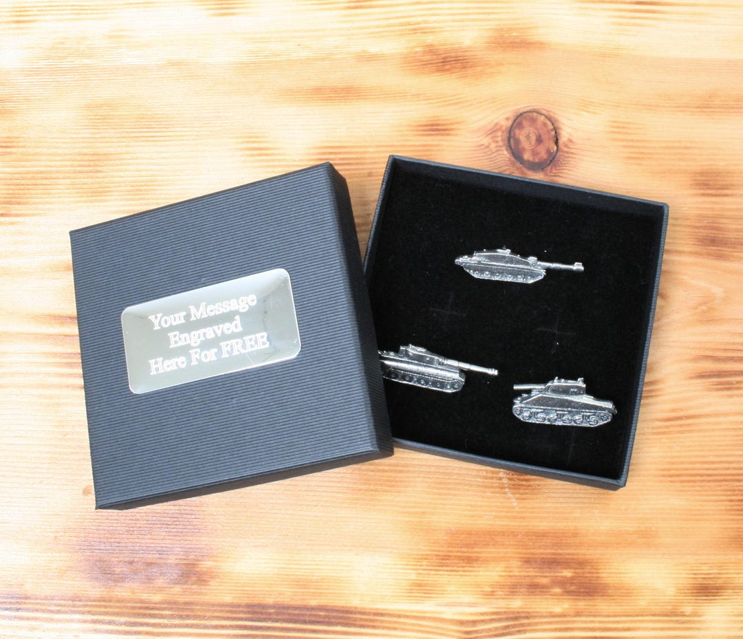 Iconic Tanks Set of 3 Pewter Pin Badges: Sherman, Panzer & Challenger ...
