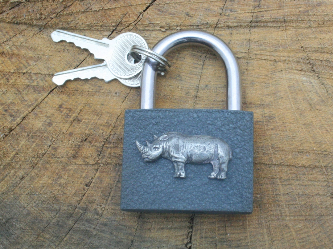 Safari Animals Padlock Love Lock Wedding Anniversary Couple Bridge ...