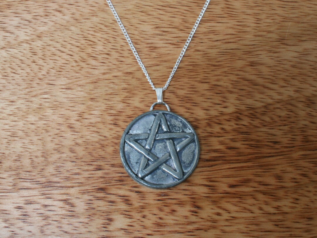 Historical Symbols Necklace and Pewter Pendant Ladies Chain in Soft ...