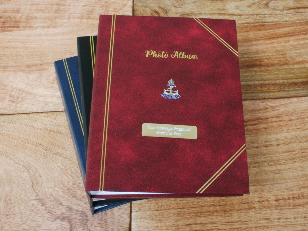 Royal Navy Regiments Photo Album Red, Black, Blue Holds 200 Photographs ...