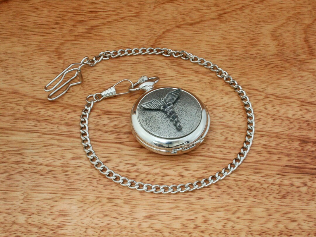 Greek Mythology Pocket Watch and Chain Pewter Fronted Quartz ...