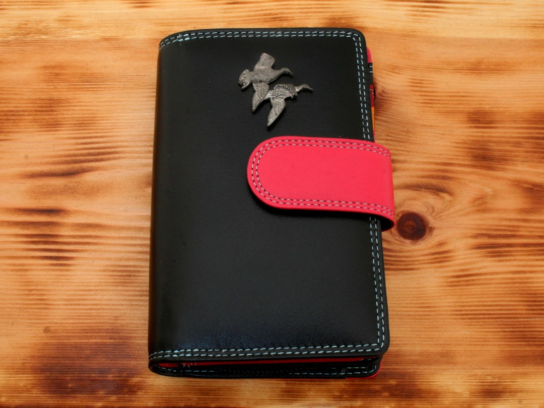 Game Shooting Ladies Leather Purse RFID Safe With Zip Coin Pouch Womens ...