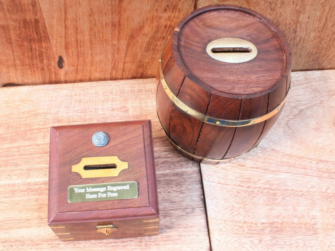 Clay Shooting Wooden Money Box Chest or Money Barrel With Personalised ...